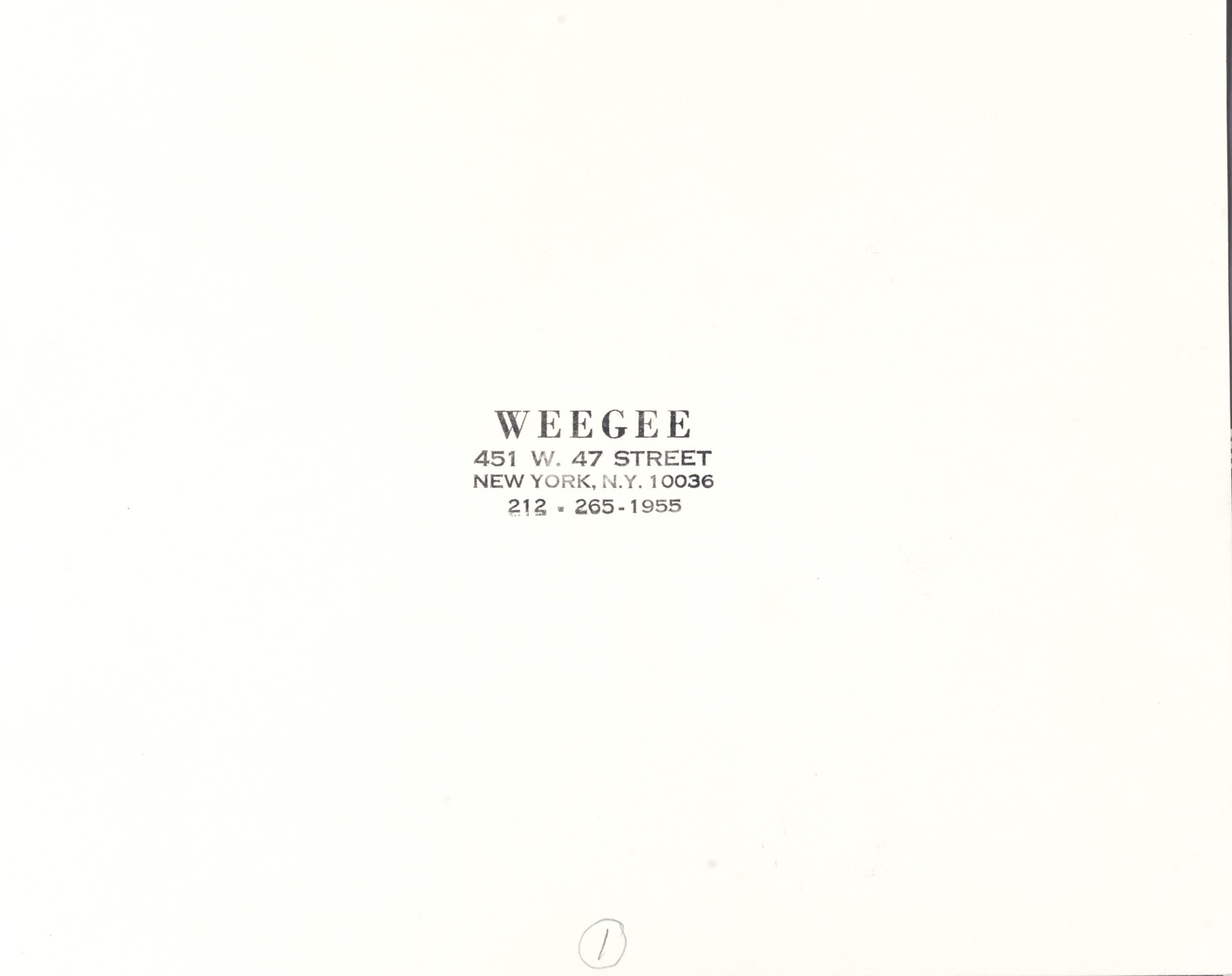 Lot 53 - WEEGEE, ARTHUR FELLIG (1899–1968)